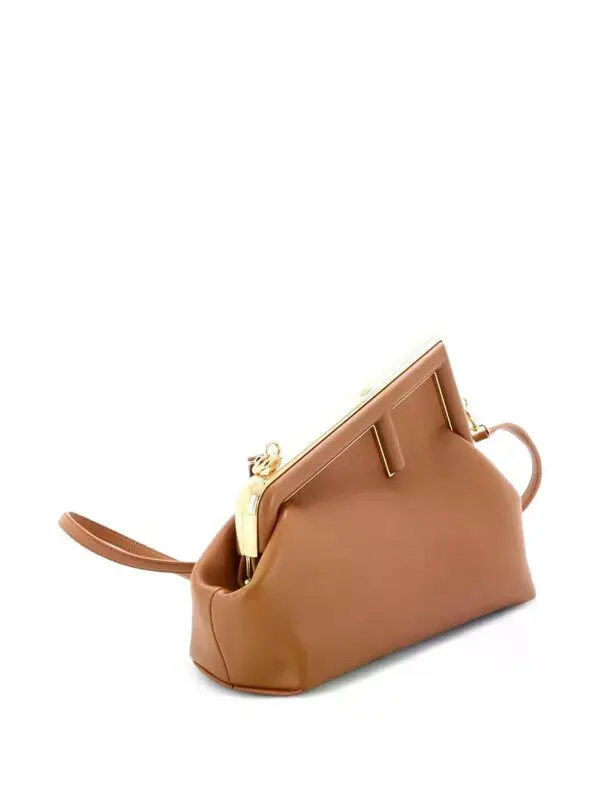 Fendi First Bag Leather Small Clutch Bag - Brown