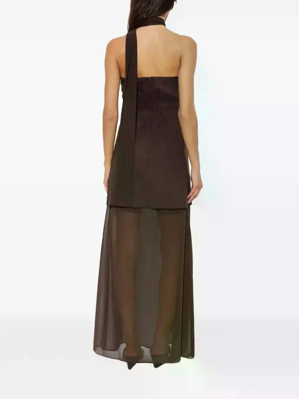GESTUZ Gzraya Sheer-panel Strapless Maxi Dress
