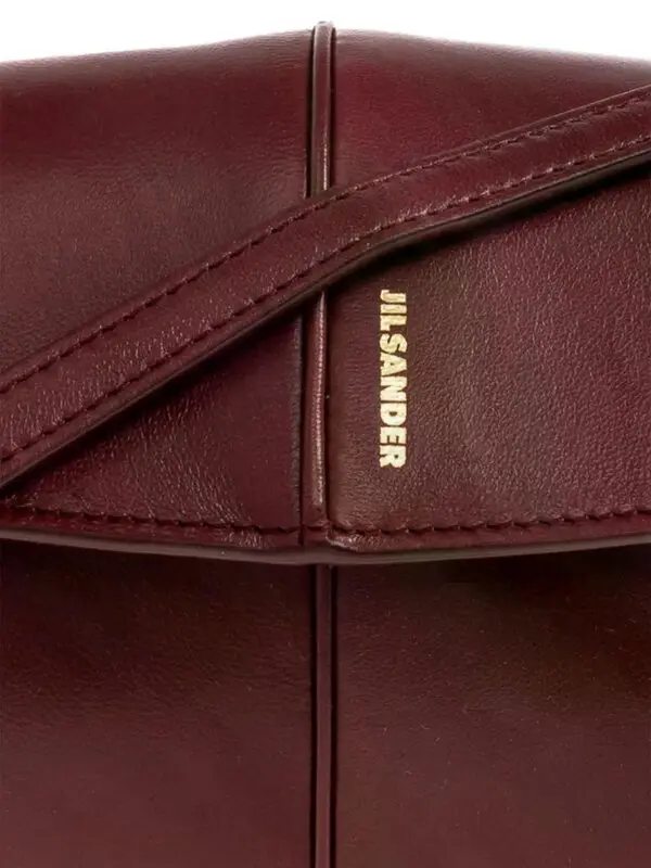 JIL SANDER Logo-print Leather Shoulder Bag - Red