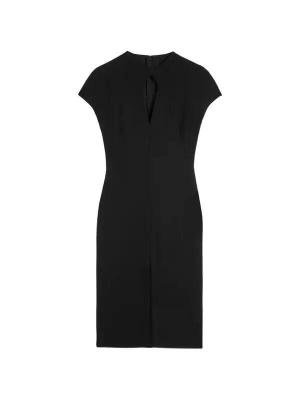 JIL SANDER Cut-out Wool Dress - Black