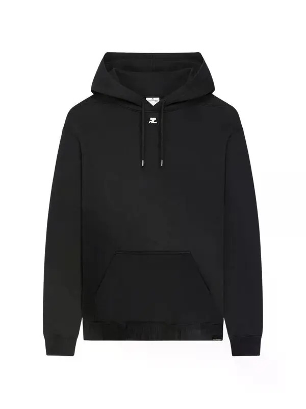 COURREGES Embroidered Logo Cotton Hoodie