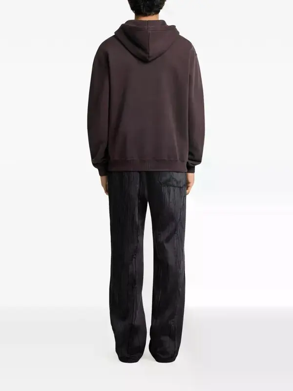 COURREGES Ac Logo-patch Drawstring Hoodie - Red