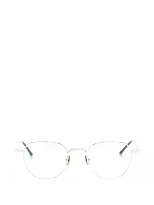 Matsuda Engraved Geometric-frame Eyeglasses - Silver