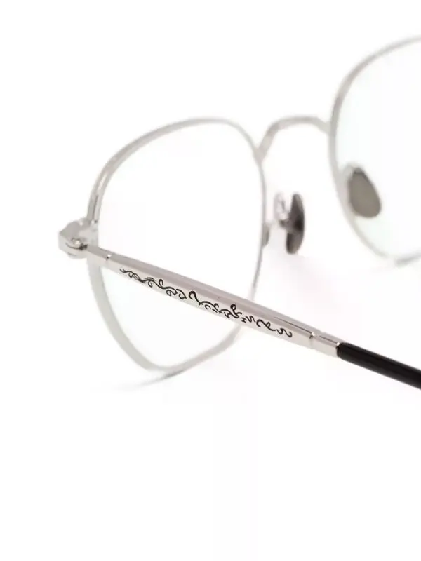 Matsuda Engraved Geometric-frame Eyeglasses