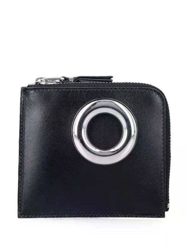 Comme Des Garçons Eyelet-embellished Leather Wallet - Black