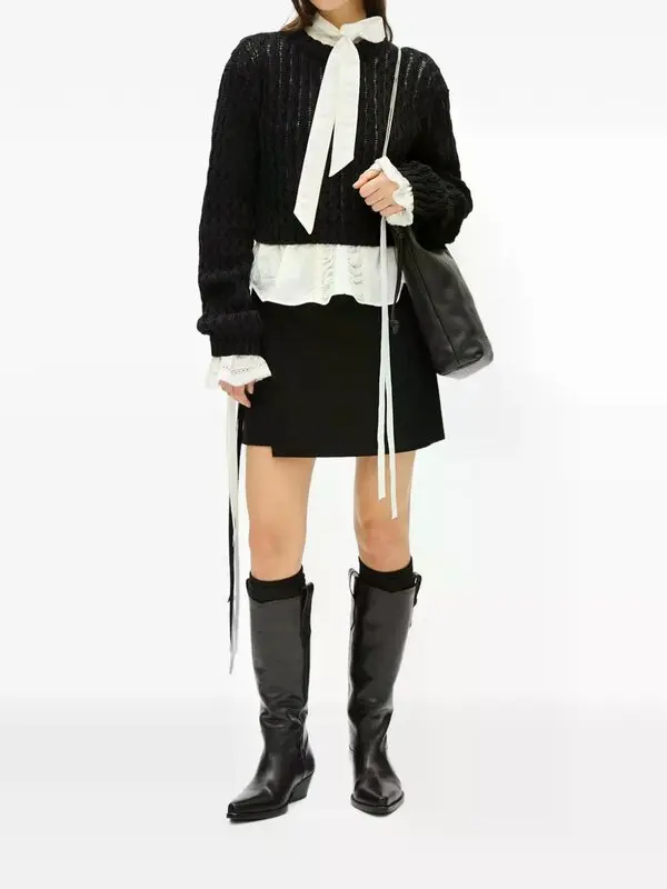 ANN DEMEULEMEESTER Wrap-style Mini Skirt