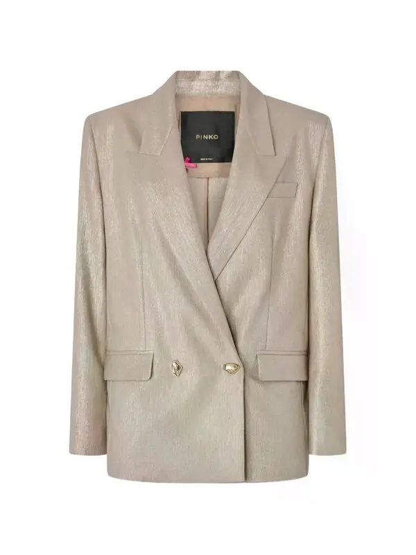 Pinko Metallic Double-breasted Blazer
