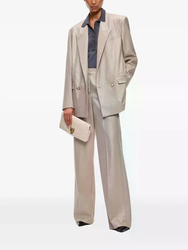 Pinko Metallic Double-breasted Blazer