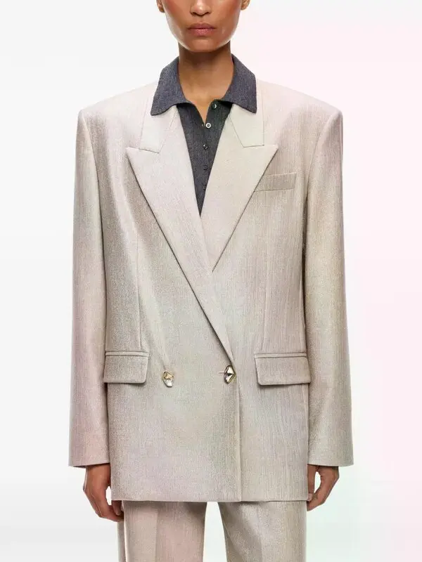 Pinko Metallic Double-breasted Blazer