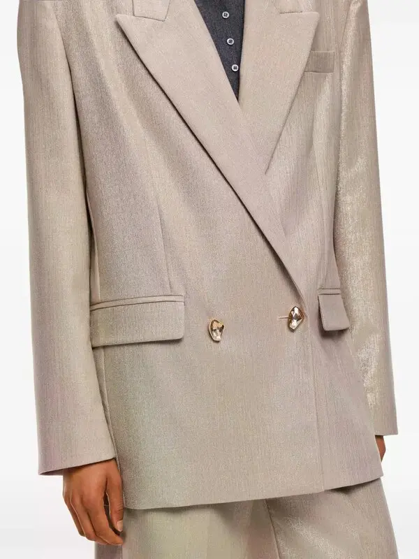 Pinko Metallic Double-breasted Blazer