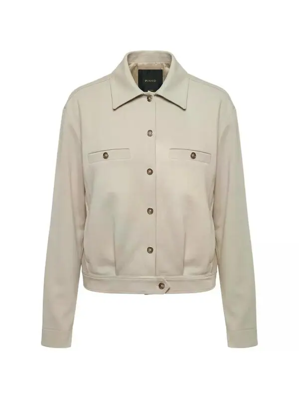 Pinko Button-fastening Shirt Jacket With Welt Pockets