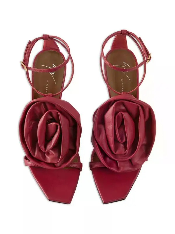 GIUSEPPE ZANOTTI Cursed Flower Sandals 105 - Red