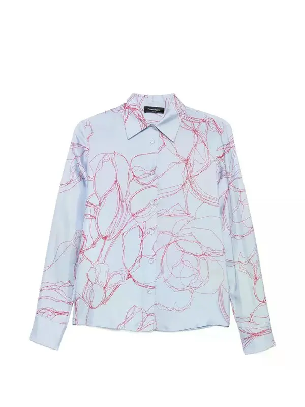 Fabiana Filippi Abstract Print Shirt - Blue