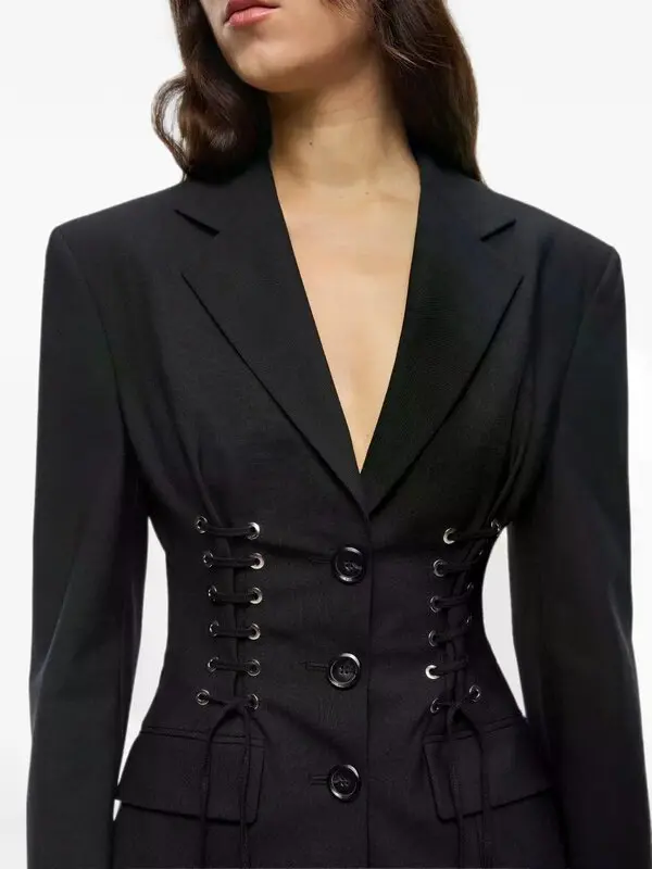 Pinko Lace-up Blazer With Notched Lapel
