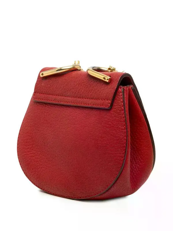 Chloé Drew Nano Grained Lambskin Crossbody Bag - Red