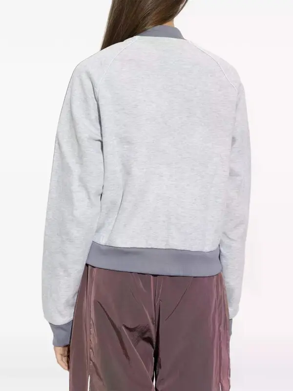 Adidas Embroidered Stripe Detail Sweater - Grey