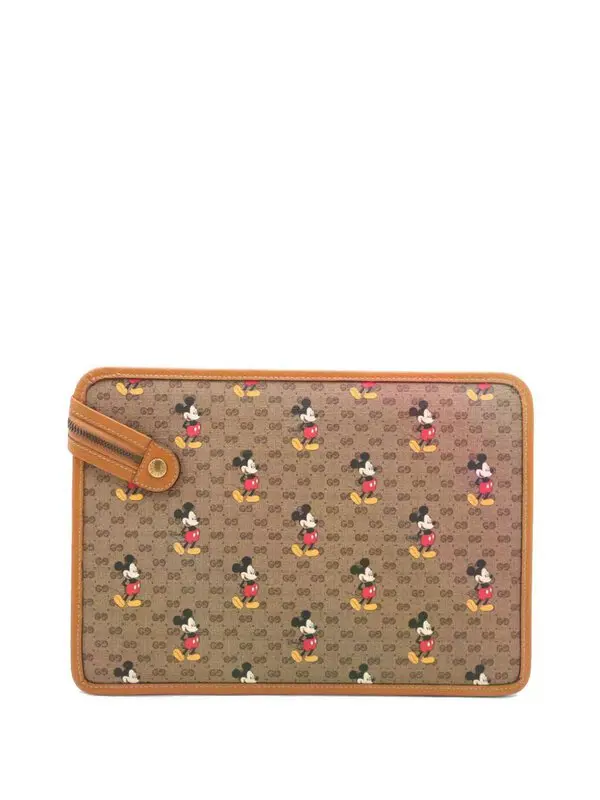 Gucci Disney Micro Gg Supreme Mickey Mouse Clutch Bag