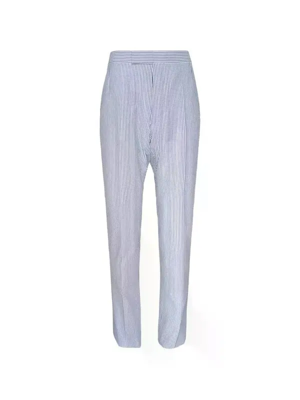 Thom Browne Striped Seersucker Tailored Trousers