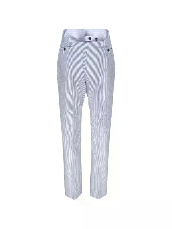 Thom Browne Striped Seersucker Tailored Trousers