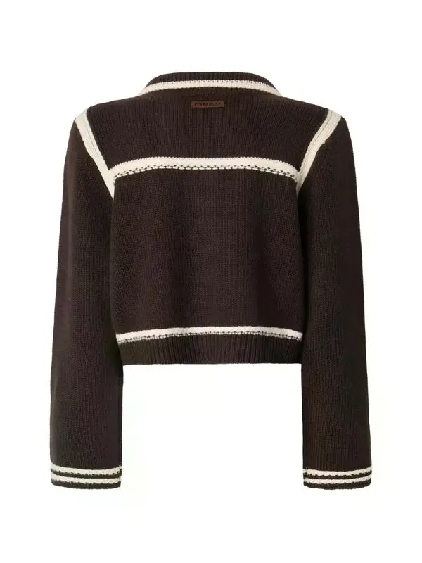 Pinko Contrast-trim Knit Jacket