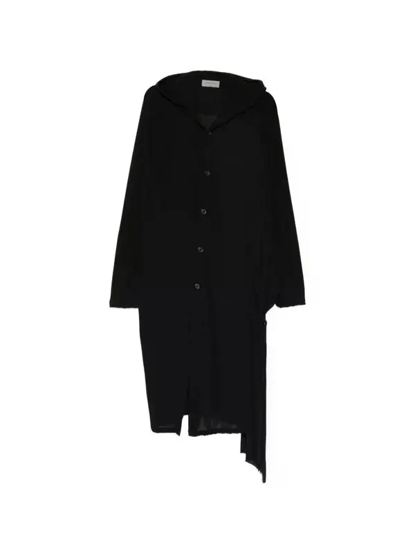 Yohji Yamamoto Side-string Hooded Coat