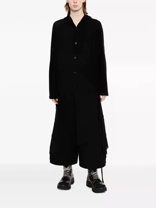 Yohji Yamamoto Side-string Hooded Coat