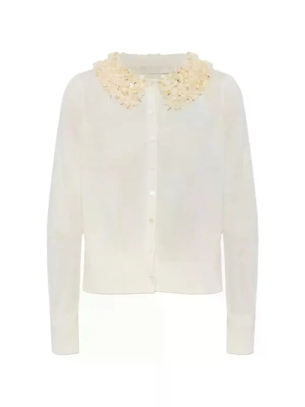 Ulla Johnson Sequin-embellished Merino Wool Cardigan - Neutrals