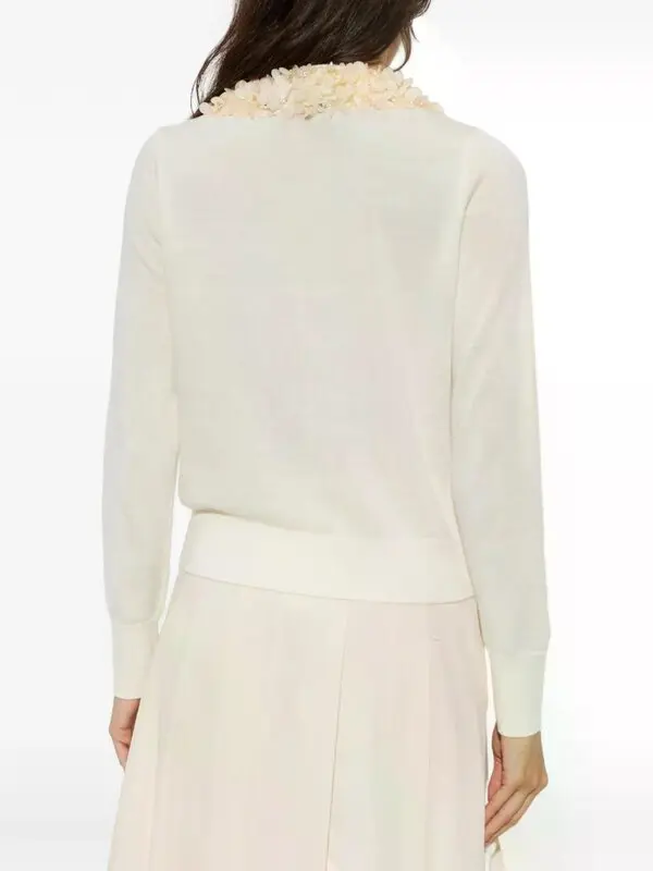 Ulla Johnson Sequin-embellished Merino Wool Cardigan - Neutrals