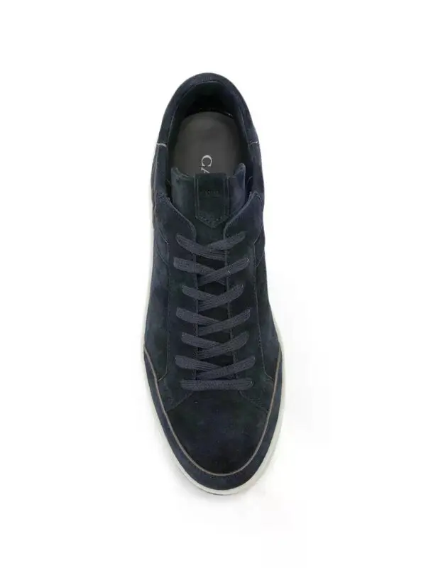 Canali Panelled Suede Lace-up Sneakers