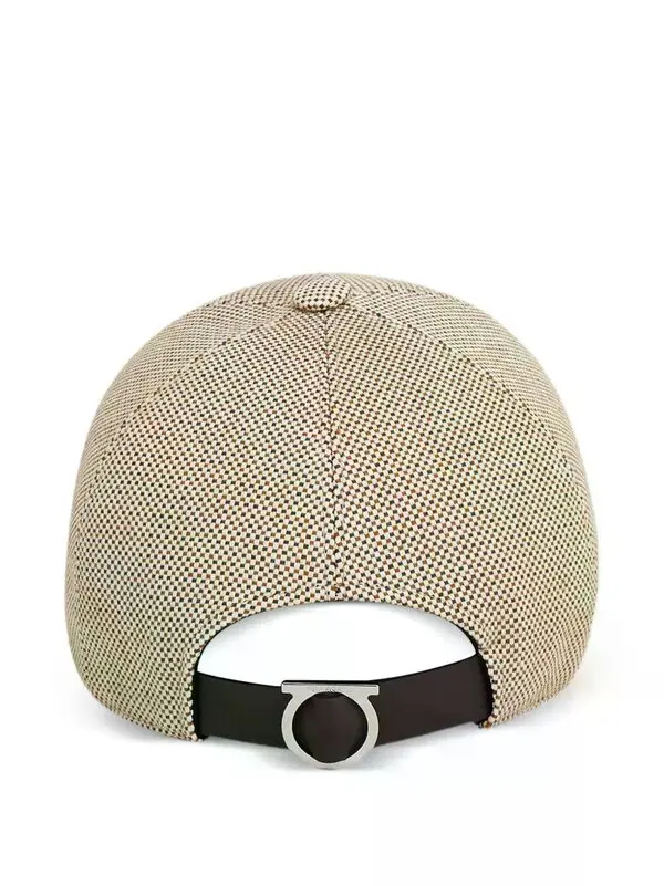 FERRAGAMO Baseball Cap With Leather Peak