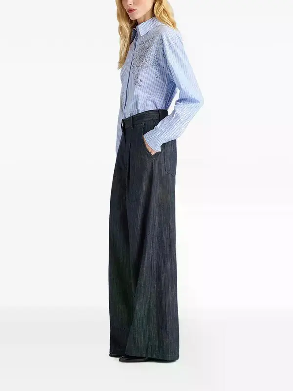 Momoni Pleated Wide-leg Jeans