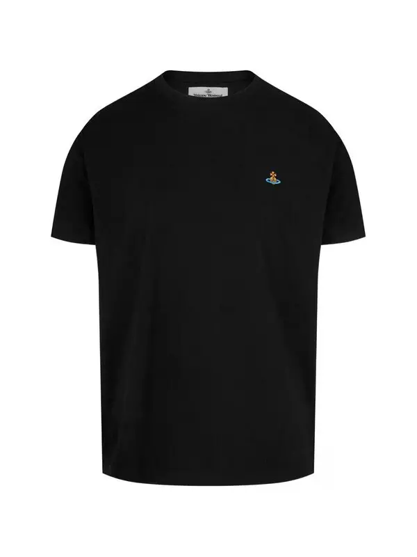 VIVIENNE WESTWOOD Orb Embroidered Cotton T-shirt - Black