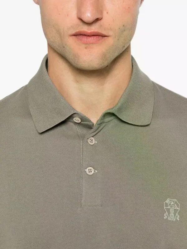 Brunello Cucinelli Logo-embroidered Cotton Polo Shirt