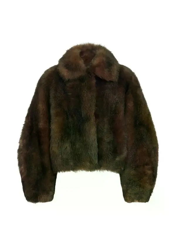 Brunello Cucinelli Soft Shearling Jacket With Shiny Zipper Pull - Brown