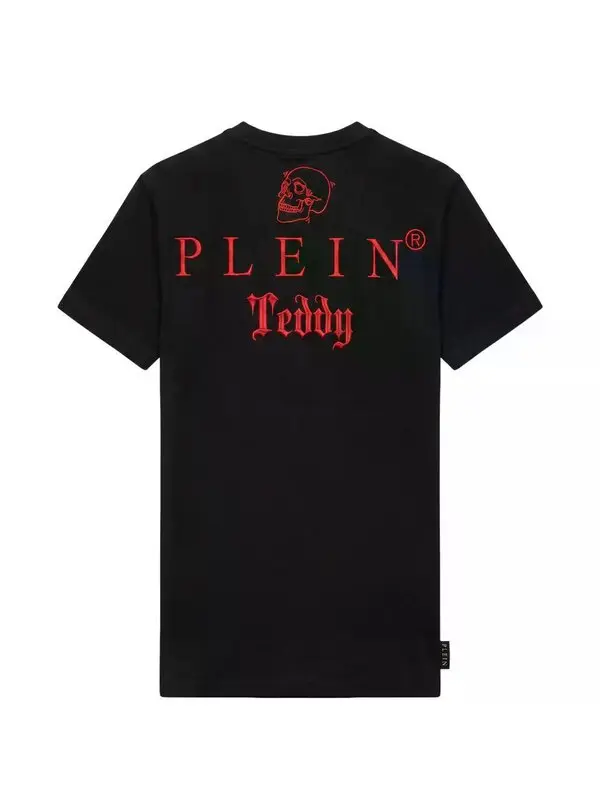 Philipp Plein Jersey T-shirt Teddy Chest - Black