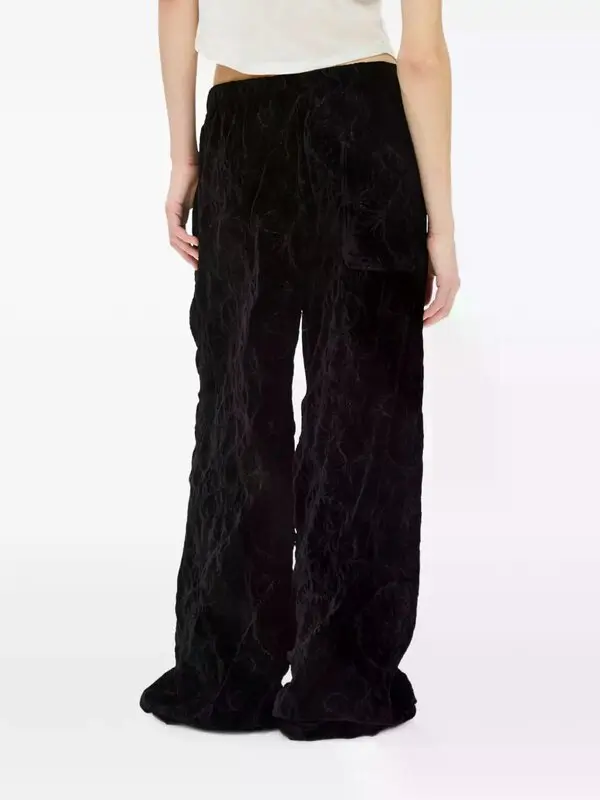 ANN DEMEULEMEESTER Floral-devoré Track Pants