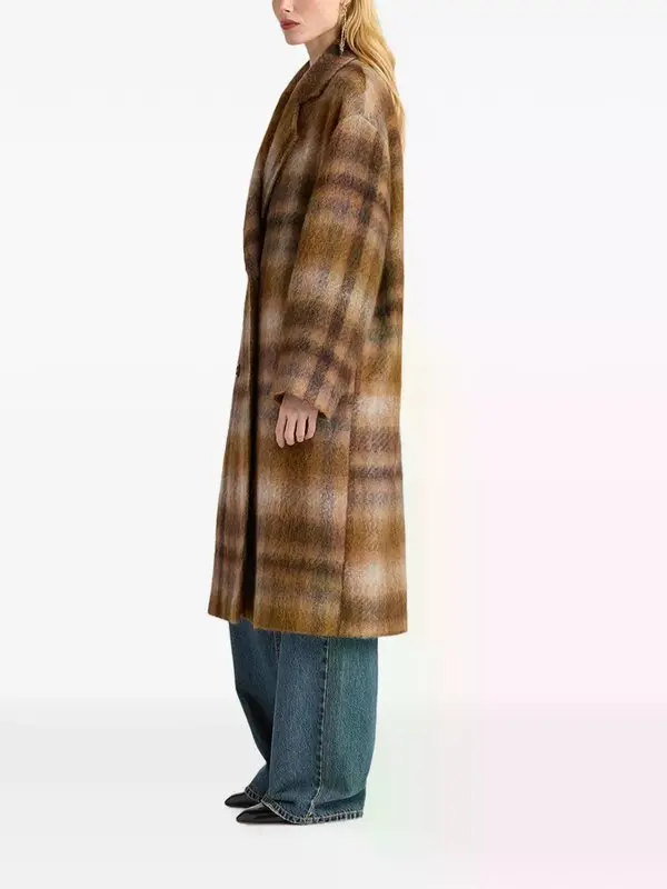 Momoni Laufey Double-breasted Checked Coat
