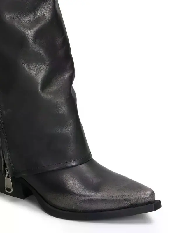 METISSE Leather Cowboy Boots