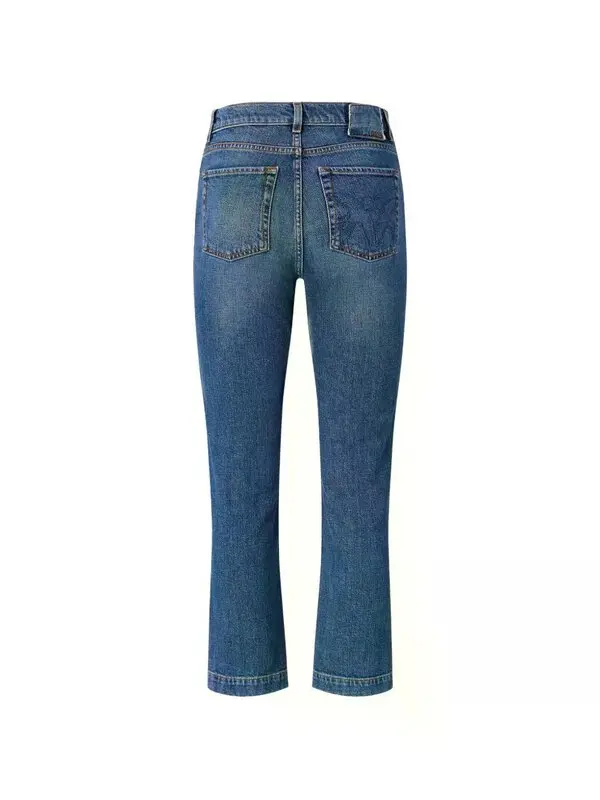 Pinko Cropped Jeans With Faded Effect