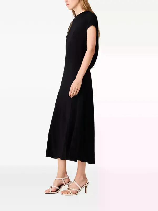 Maje Draped Cowl Back Maxi Dress