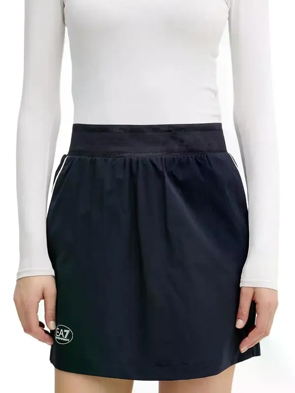 EA7 Logo Print Mini Skirt