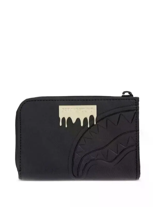 SPRAYGROUND Shark Mouth Embossed Wallet - Black