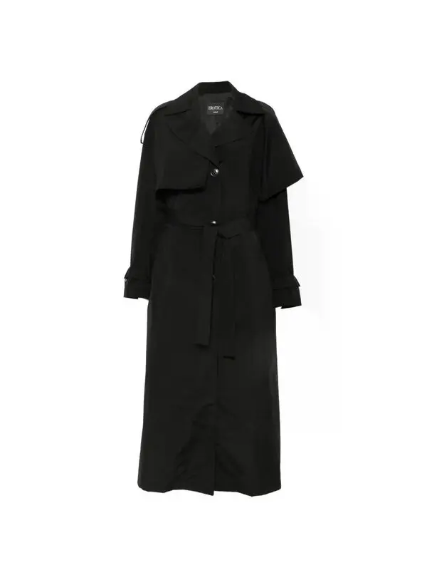 DONDUP Belted Ring-detail Trench Coat