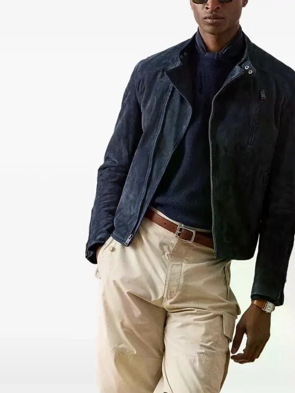 Ralph Lauren Purple Label Suede Moto Jacket