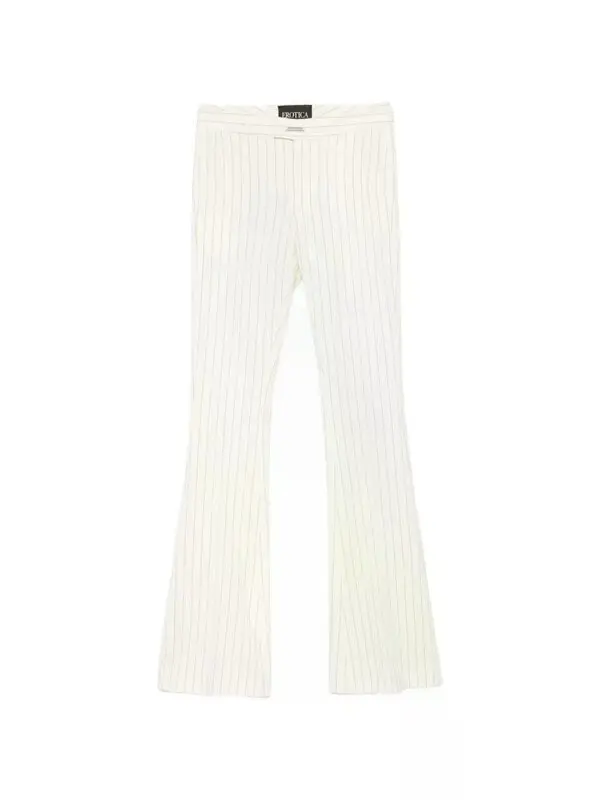 DONDUP Pinstripe Flare Tailored Trousers - Neutrals