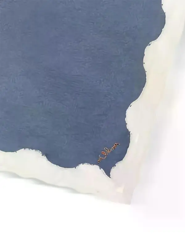 Chloé Scalloped-edge Silk Scarf - Blue