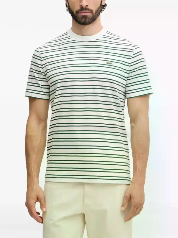Lacoste Striped Logo-patch T-shirt