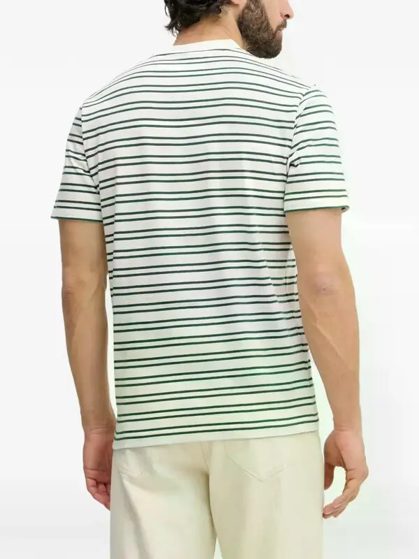 Lacoste Striped Logo-patch T-shirt