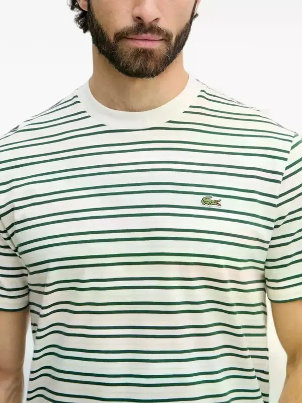 Lacoste Striped Logo-patch T-shirt