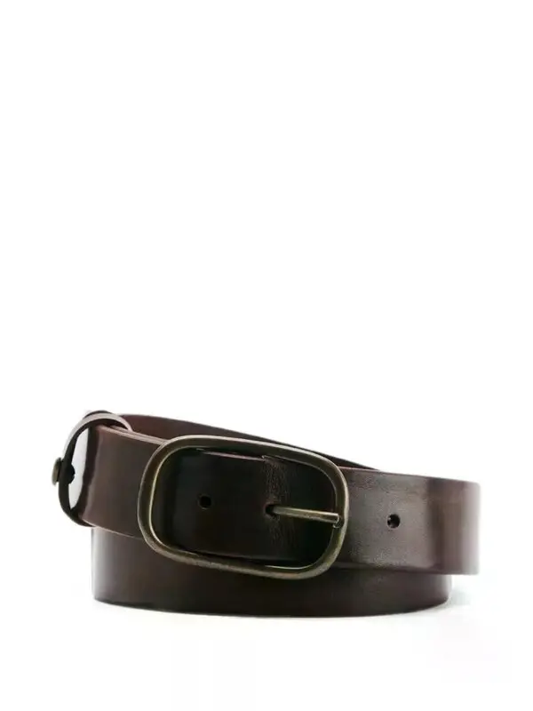 Patrizia Pepe Smooth Leather Belt With Antique-effect Hardware